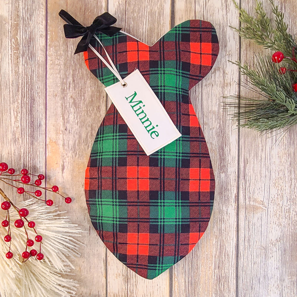 Personalized Rustic Plaid Dog and Cat Stockings - Snuggles of Love